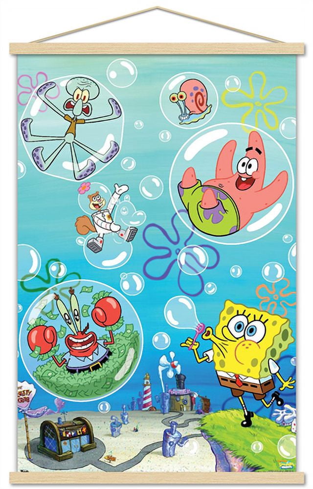 Nickelodeon Spongebob Squarepants - Bubbles Wall Poster with Magnetic ...