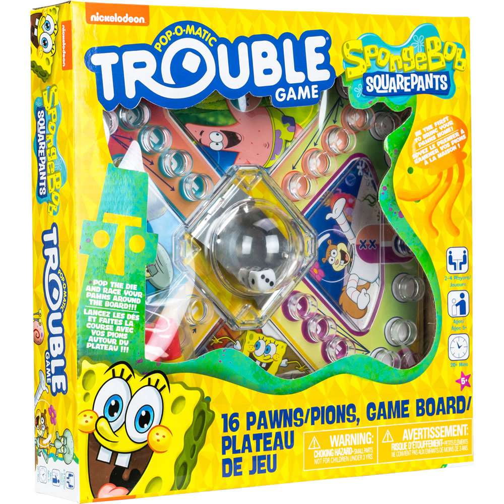 Forever Clever Nickelodeon Spongebob Squarepants Trouble Game, Board ...