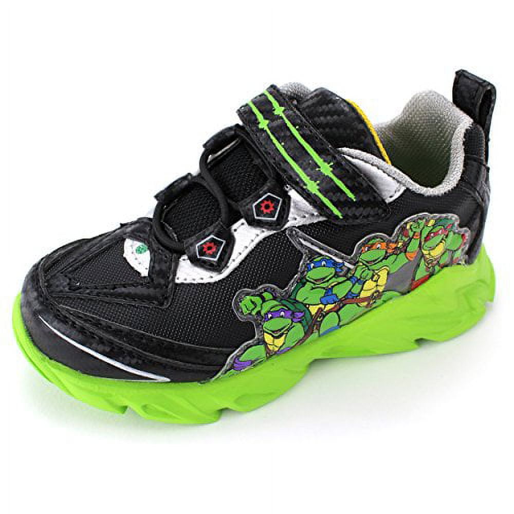 Nickelodeon TMNT Ninja Turtles Boys Black Lighted Sneakers Shoes (7 M ...