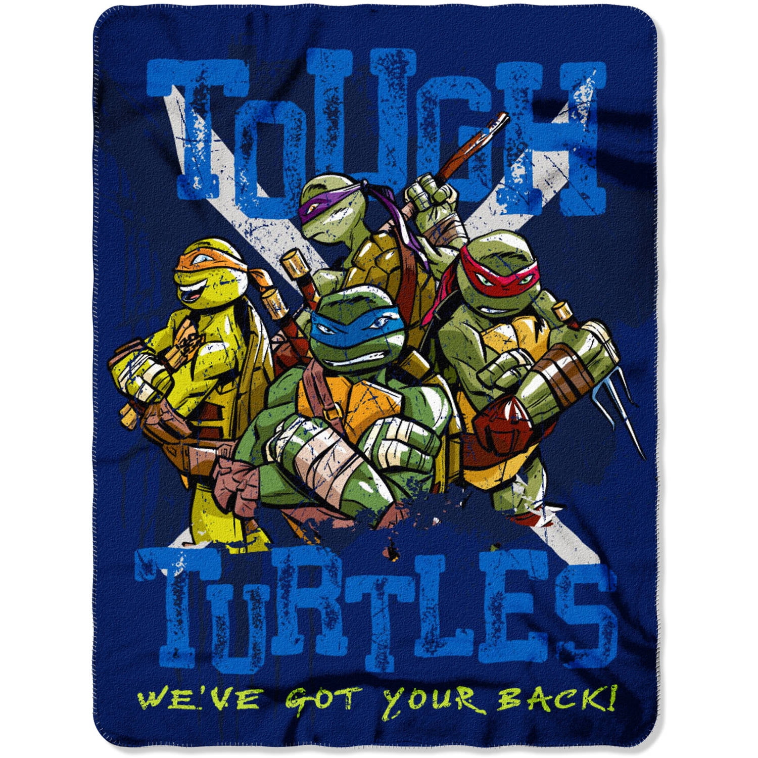 Nickelodeon TMNT Throw Blanket, Tough Turtle, 45x60, Multicolor, 100% ...