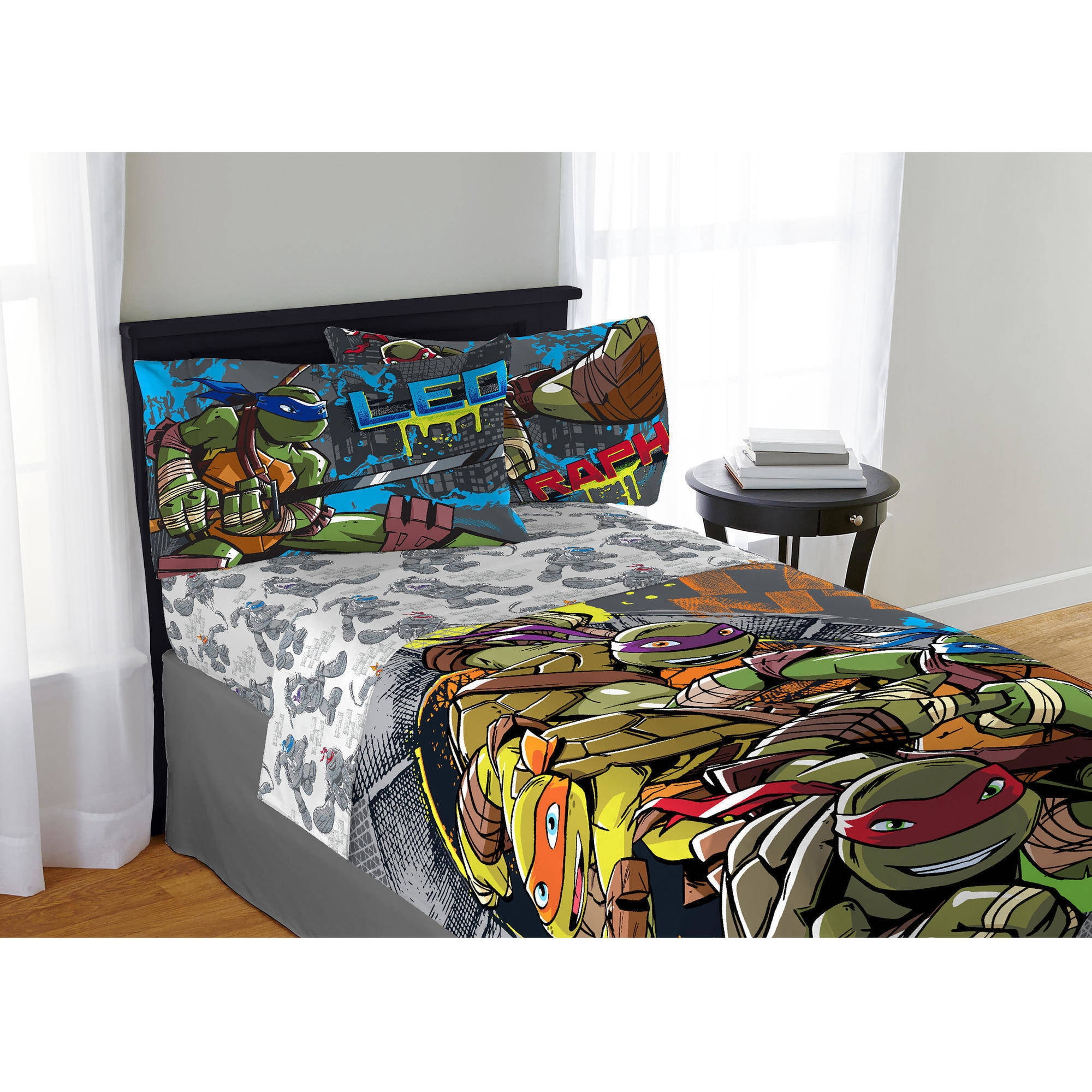 Teenage Mutant Ninja Turtles Cross Hatching Twin Sheet Set - Walmart.com