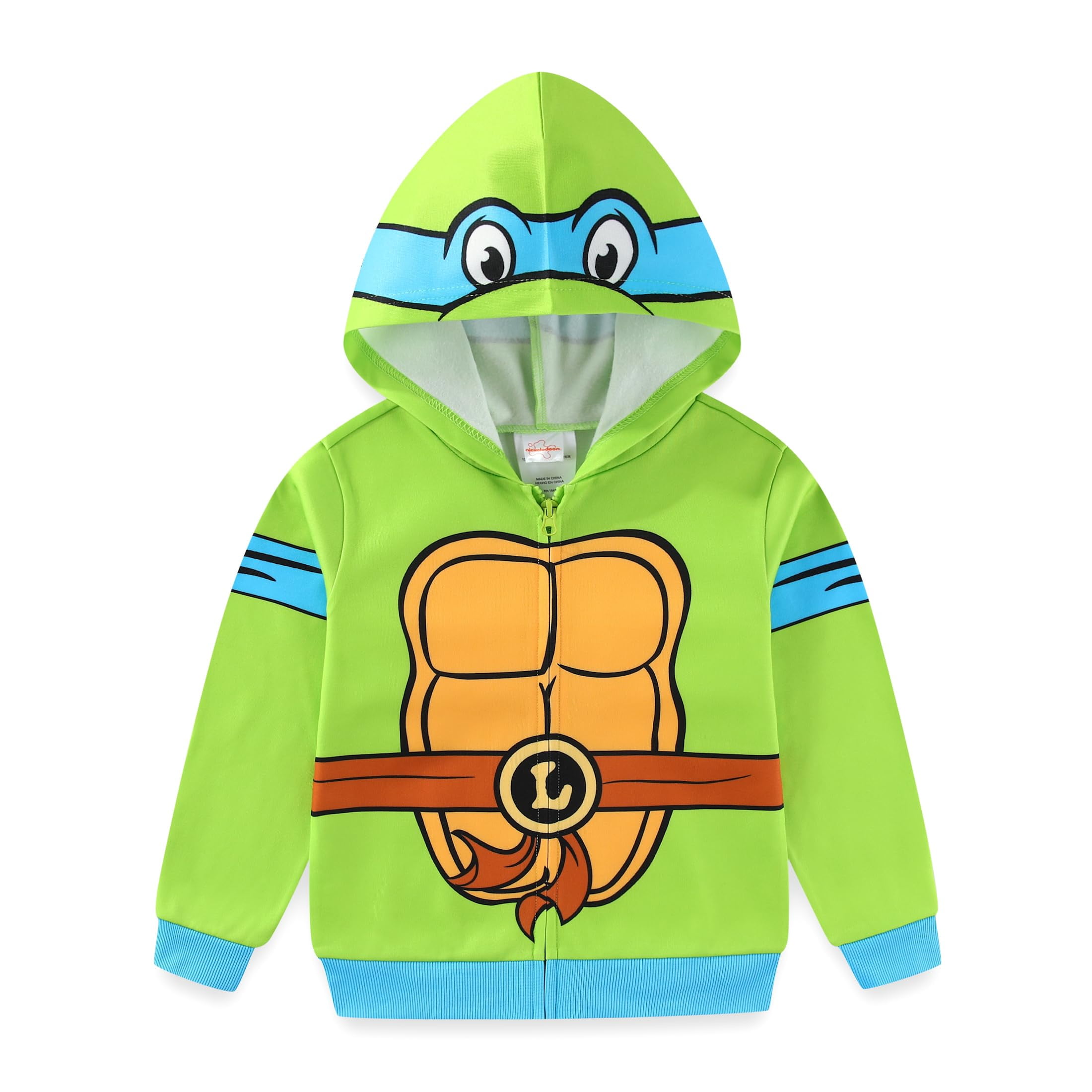 Nickelodeon Teenage Mutant Ninja Turtles Leonardo Full Zip Up Hoodie ...