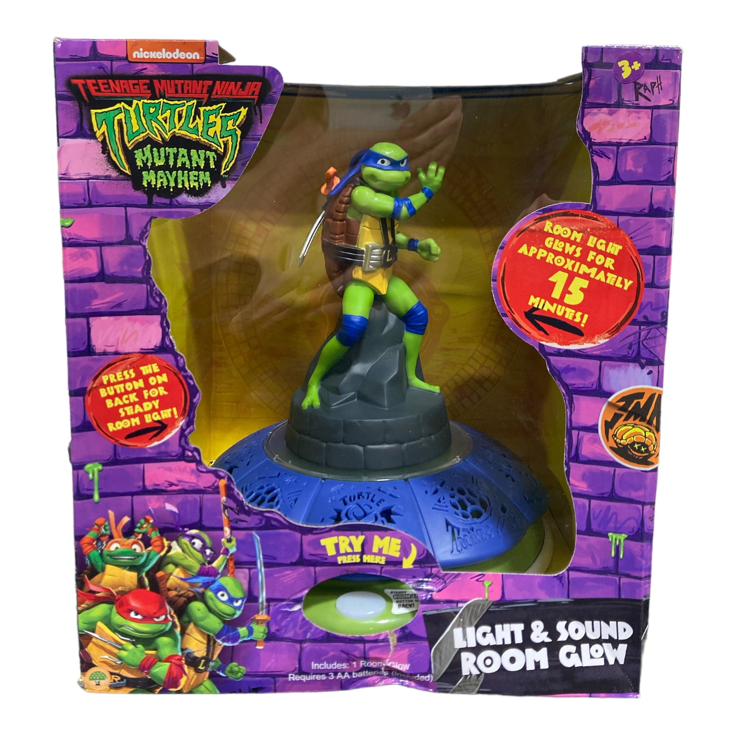 Nickelodeon Teenage Mutant Ninja Turtles Mutant Mayhem Room Glow ...