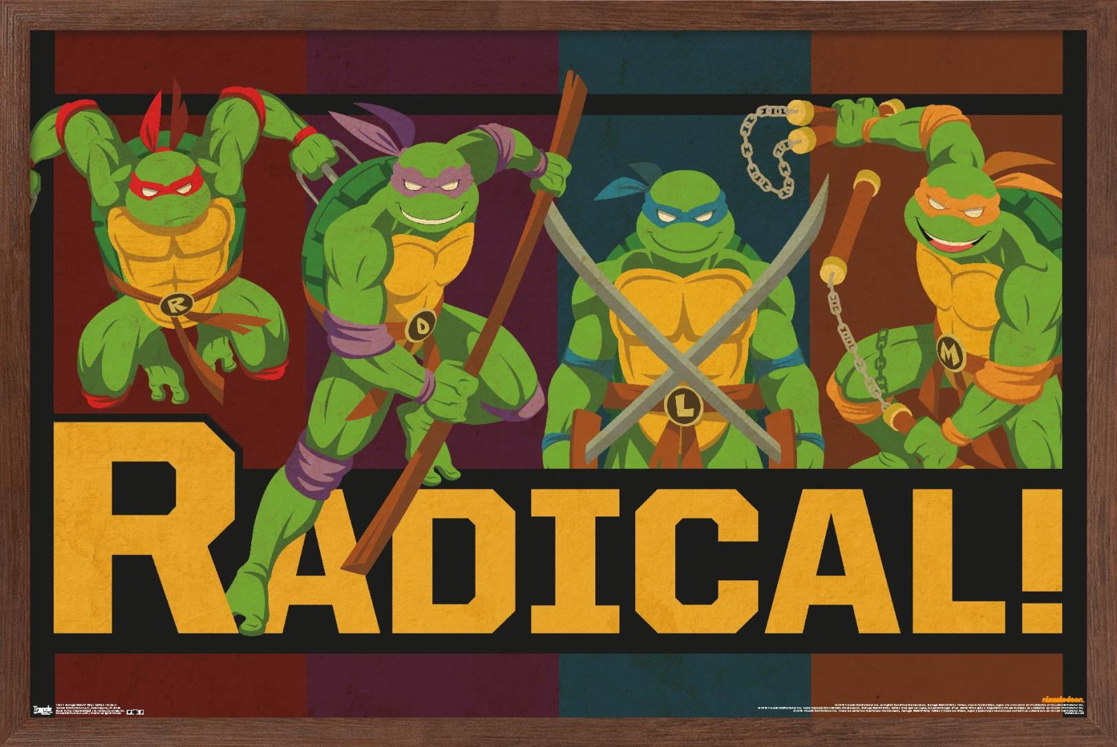 Nickelodeon Teenage Mutant Ninja Turtles - Radical Wall Poster, 14.725 ...
