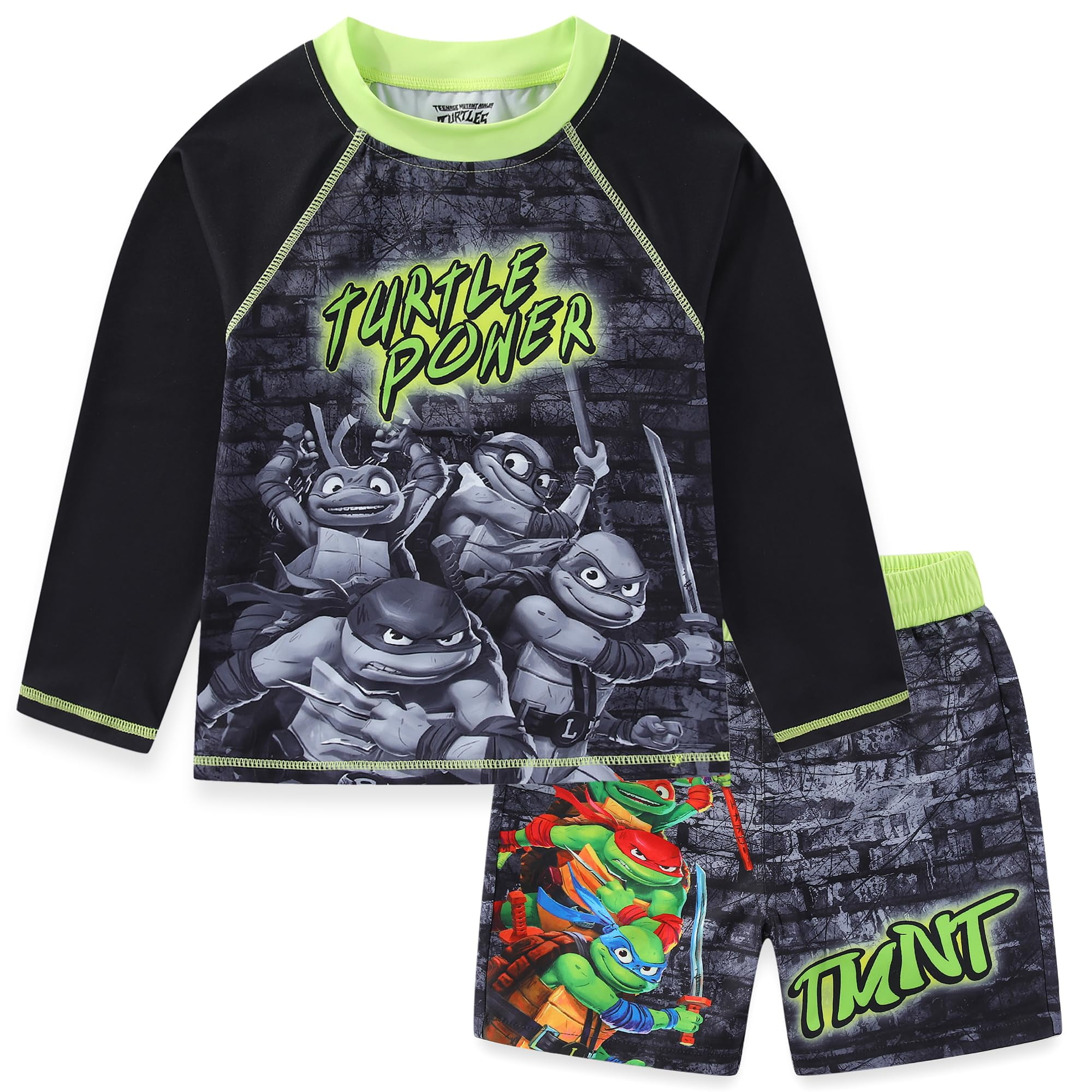 Nickelodeon Teenage Mutant Ninja Turtles UPF 50+ Rash Guard and Swim ...