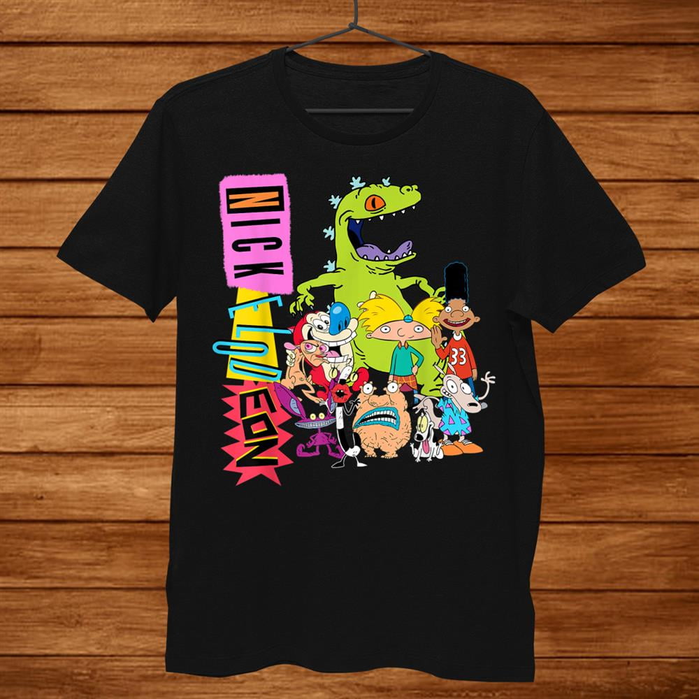 Nickelodeon Throwback Retro Character Shirt Gift Black Unisex T-Shirt ...