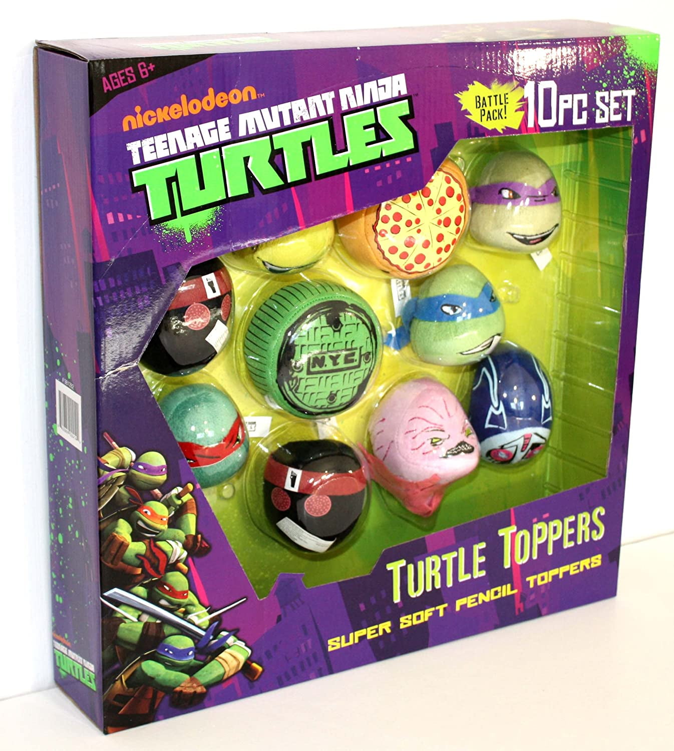 Nickelodeon Turtles Soft Pencil Toppers 10pc Set Battle Pack - Walmart.com