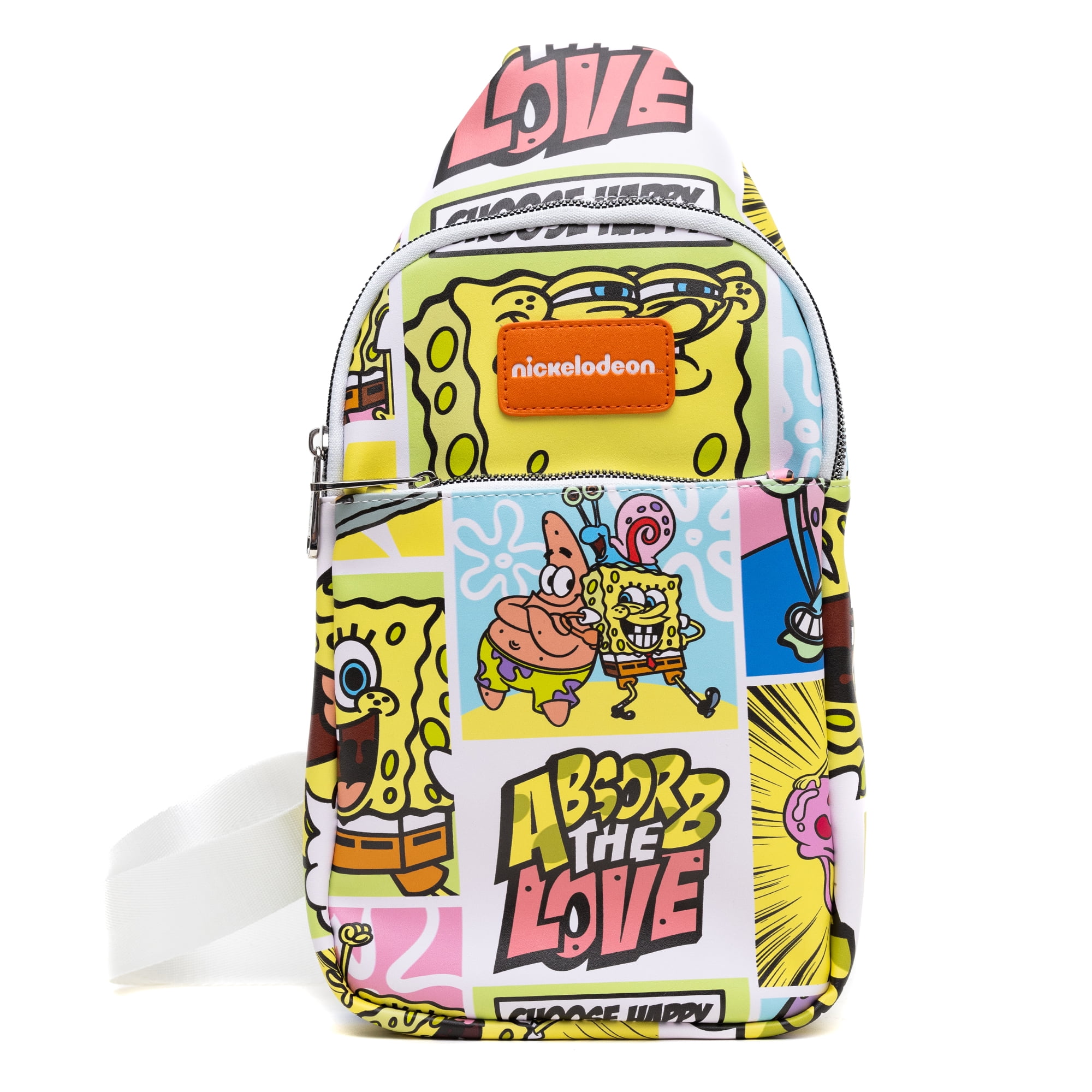 Nickelodeon Vegan Leather Crossbody Sling Bag, SpongeBob SquarePants ...