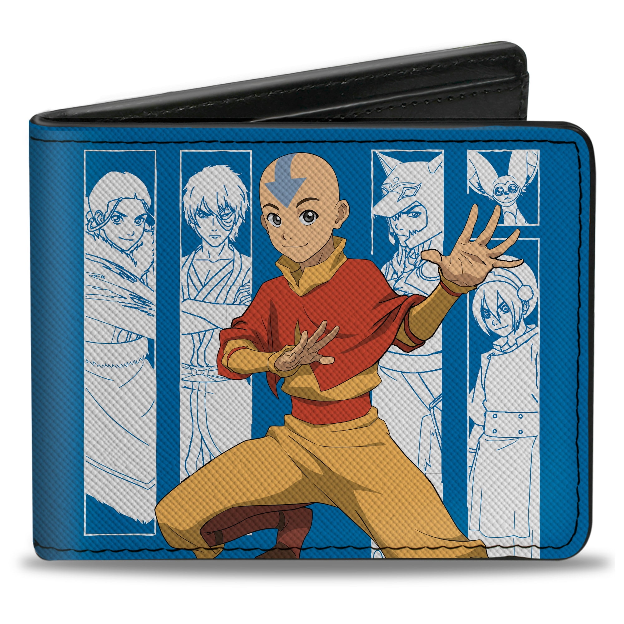 Nickelodeon Wallet, Bifold, Avatar Aang Pose and Character Blocks and ...