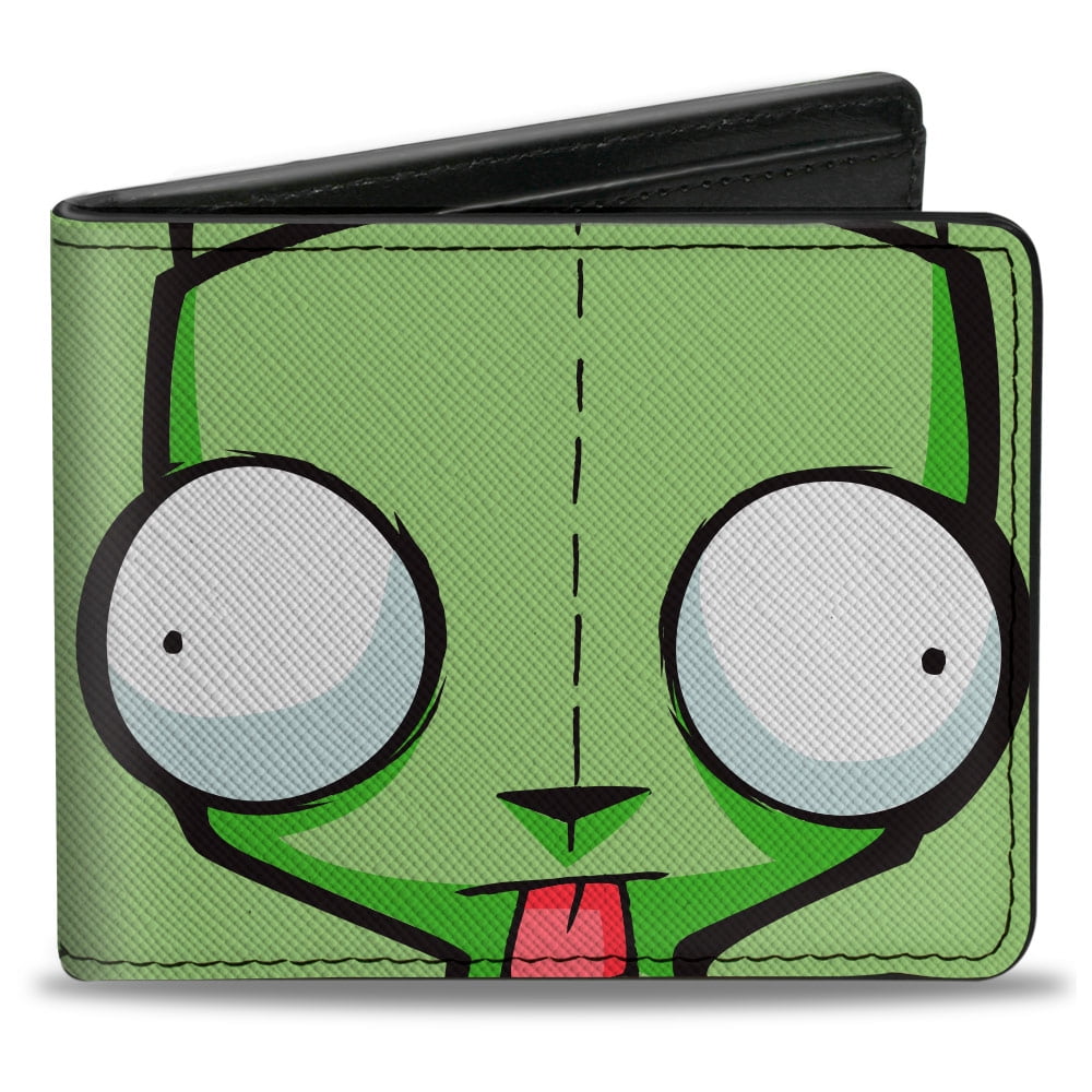 Nickelodeon Wallet, Bifold, Invader Zim GIR Face Close Up Greens, Vegan ...