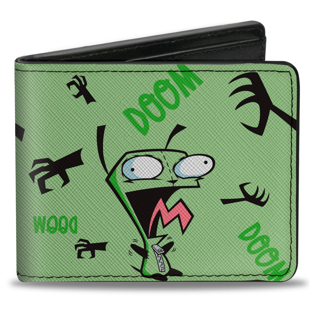 Nickelodeon Wallet, Bifold, Invader Zim GIR Screaming Doom Pose Greens ...