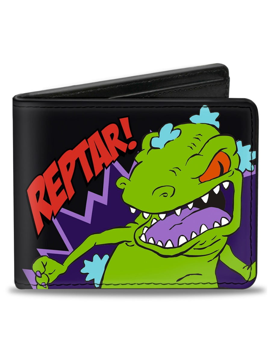 Nickelodeon Wallet, Bifold, Reptar Pose Rugrats Logo, Vegan Leather ...