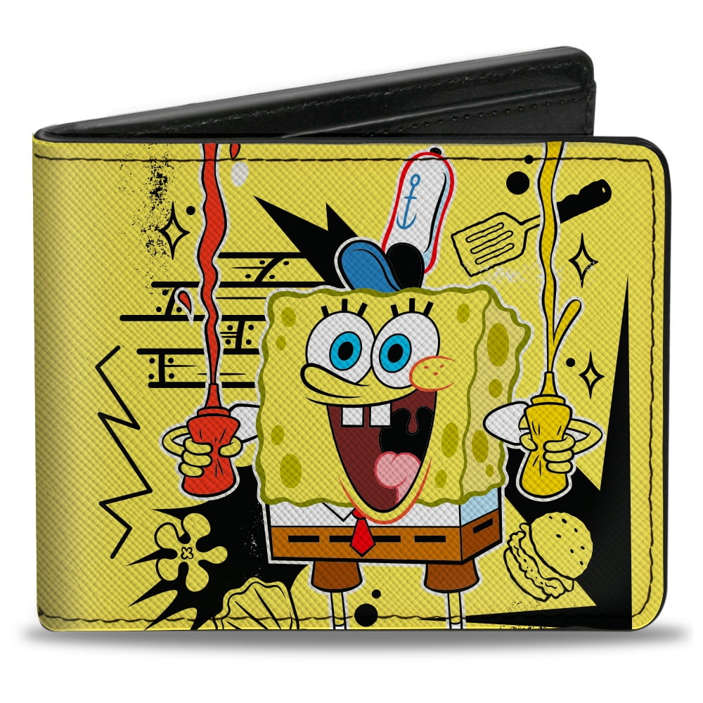 Nickelodeon Wallet, Bifold, SpongeBob Krabby Patty Condiments Pose ...