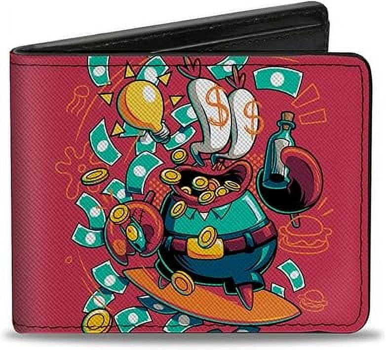 Nickelodeon Wallet, Bifold, SpongeBob Mr Krabs Dollar Sign Pose Pink ...