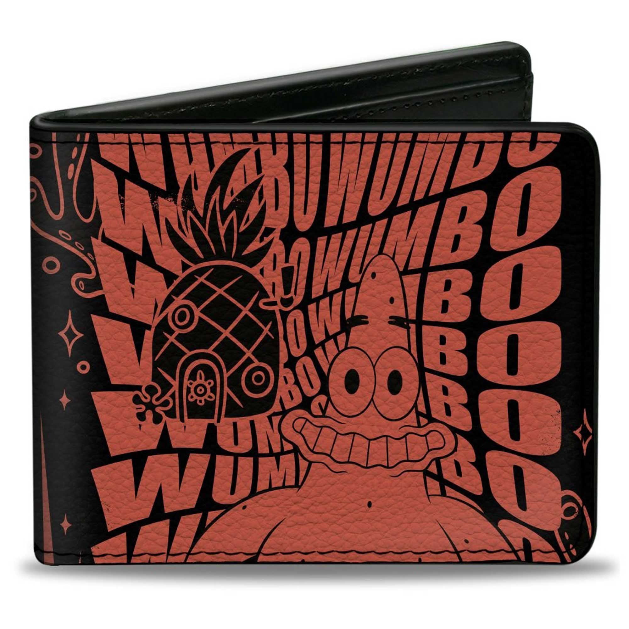 Nickelodeon Wallet, Bifold, SpongeBob Patrick Star Wumbo Pose Black Red ...