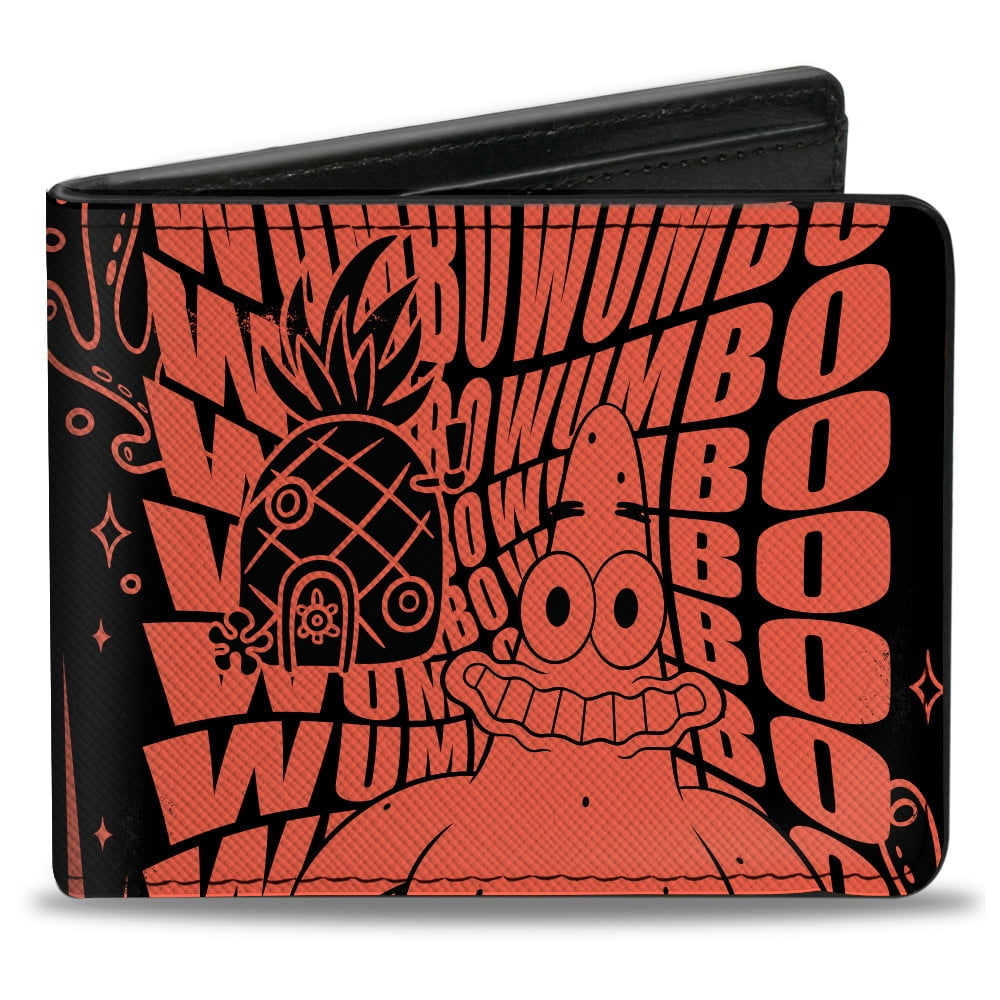 Nickelodeon Wallet, Bifold, SpongeBob Patrick Star Wumbo Pose Black Red ...