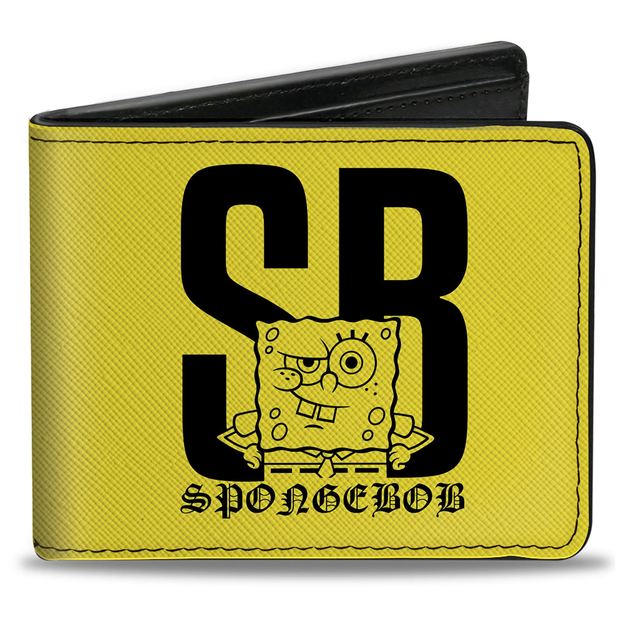 Nickelodeon Wallet, Bifold, SpongeBob SB Winking Pose Yellow Black ...
