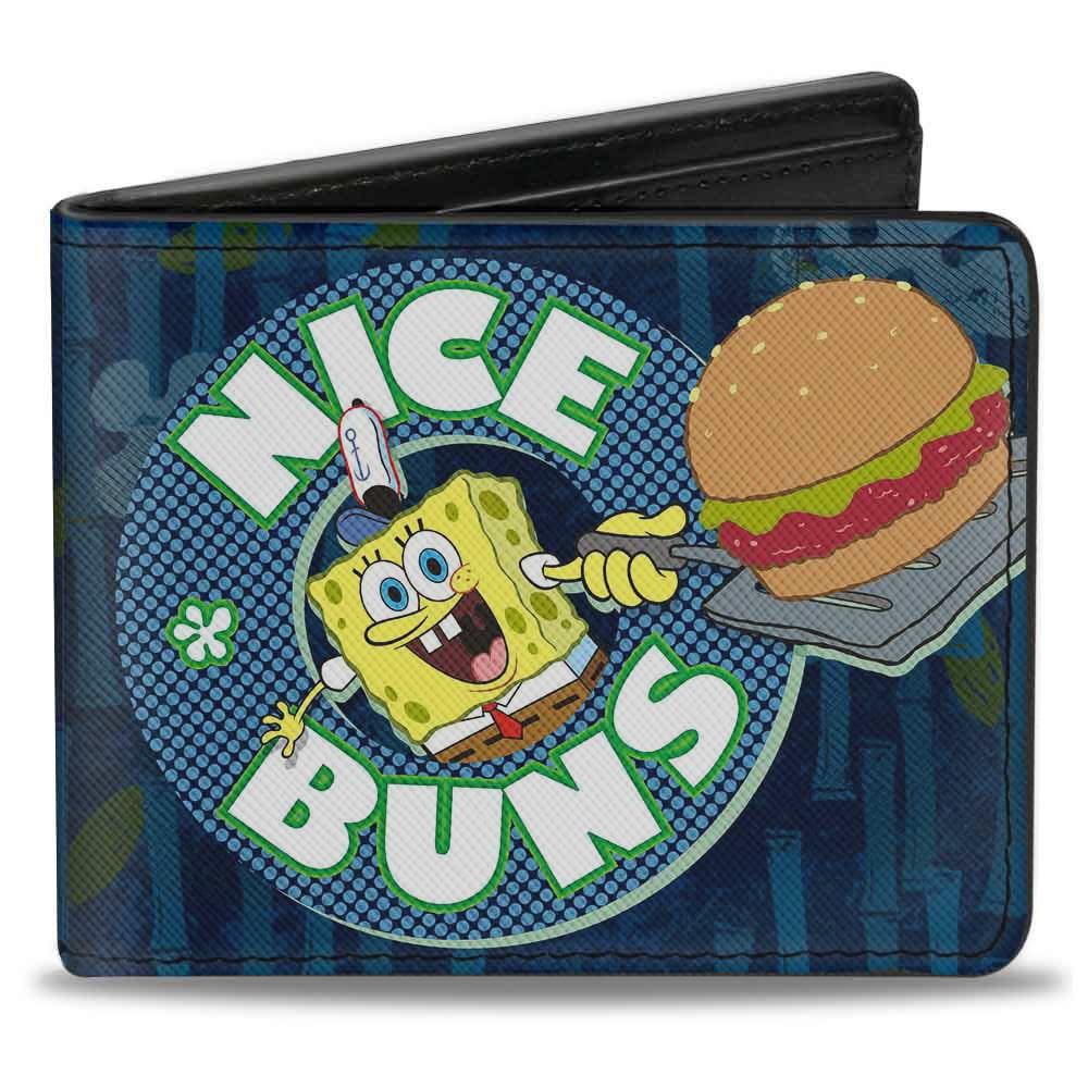 Nickelodeon Wallet, Bifold, Spongebob Nice Buns, Vegan Leather ...