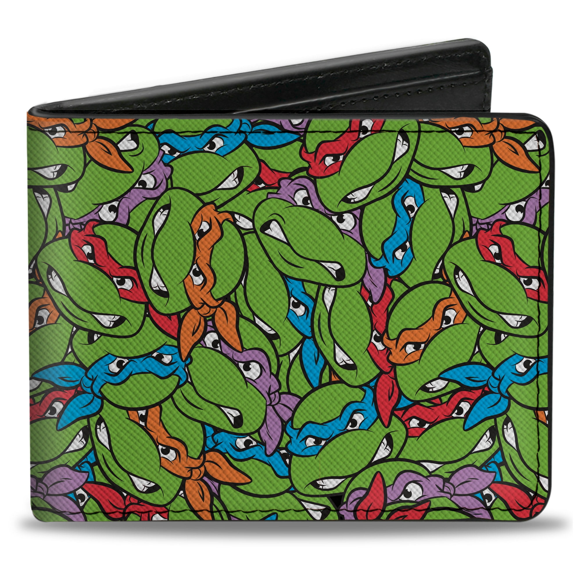 Nickelodeon Wallet, Bifold, Teenage Mutant Ninja Turtles Faces Stacked ...