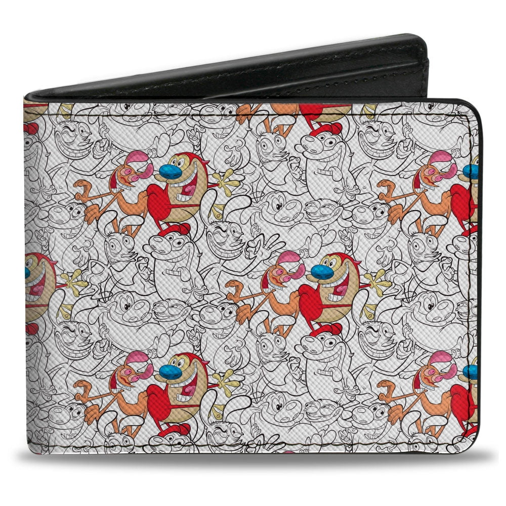 Nickelodeon Wallet, Bifold, The Ren and Stimpy Show Poses Collage ...