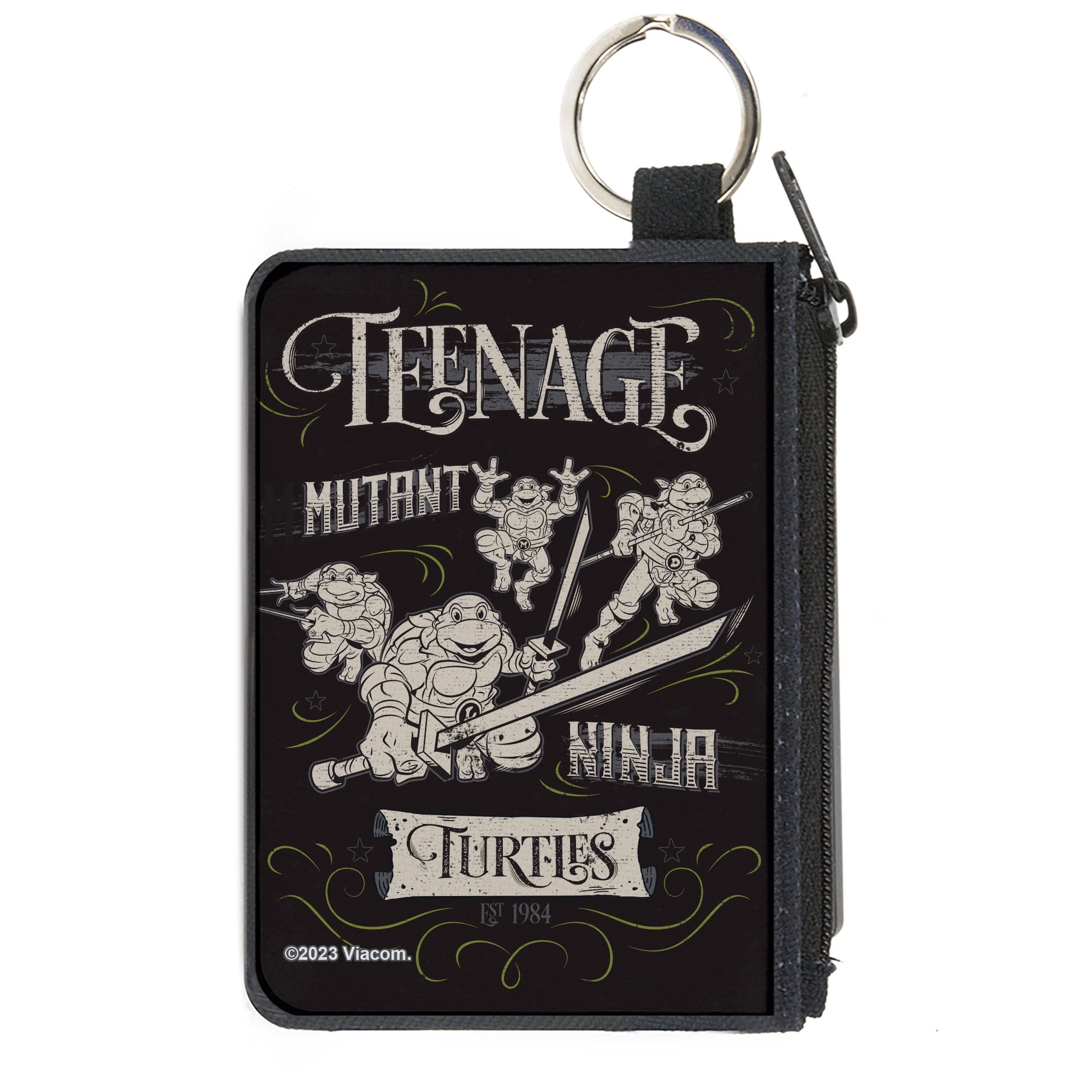 Nickelodeon Wallet, Coin Purse, Ninja Turtles Est. 1984 Action Poses ...