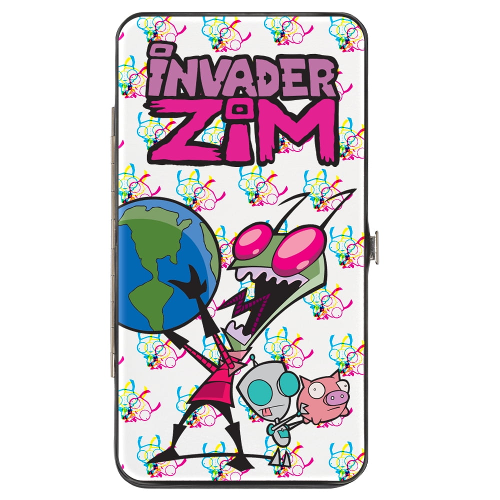 Nickelodeon Wallet, Hinged, Invader Zim Rule the World Pose White Multi ...