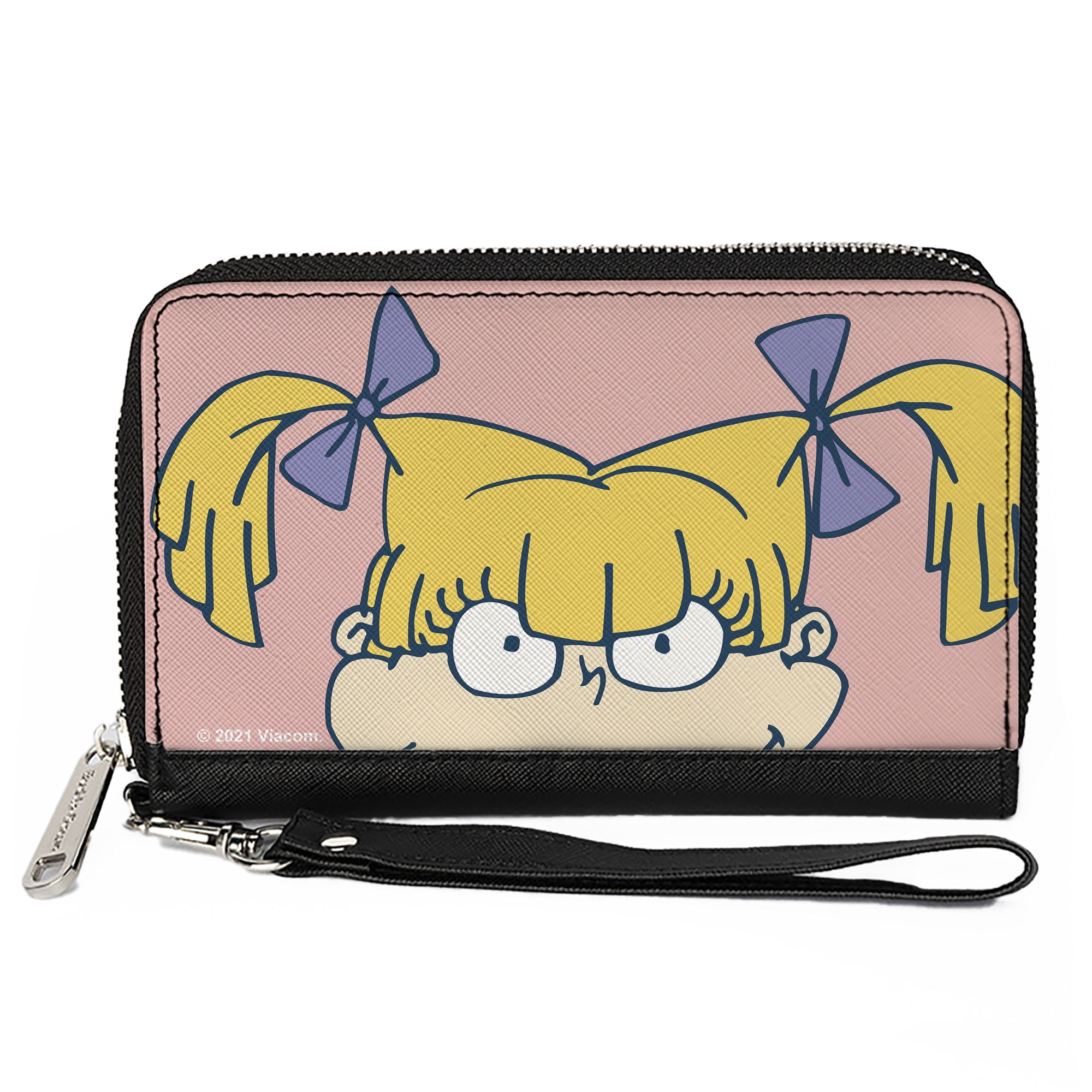 Nickelodeon Wallet, Zip Around, Rugrats Angelica Face Close Up Pink ...