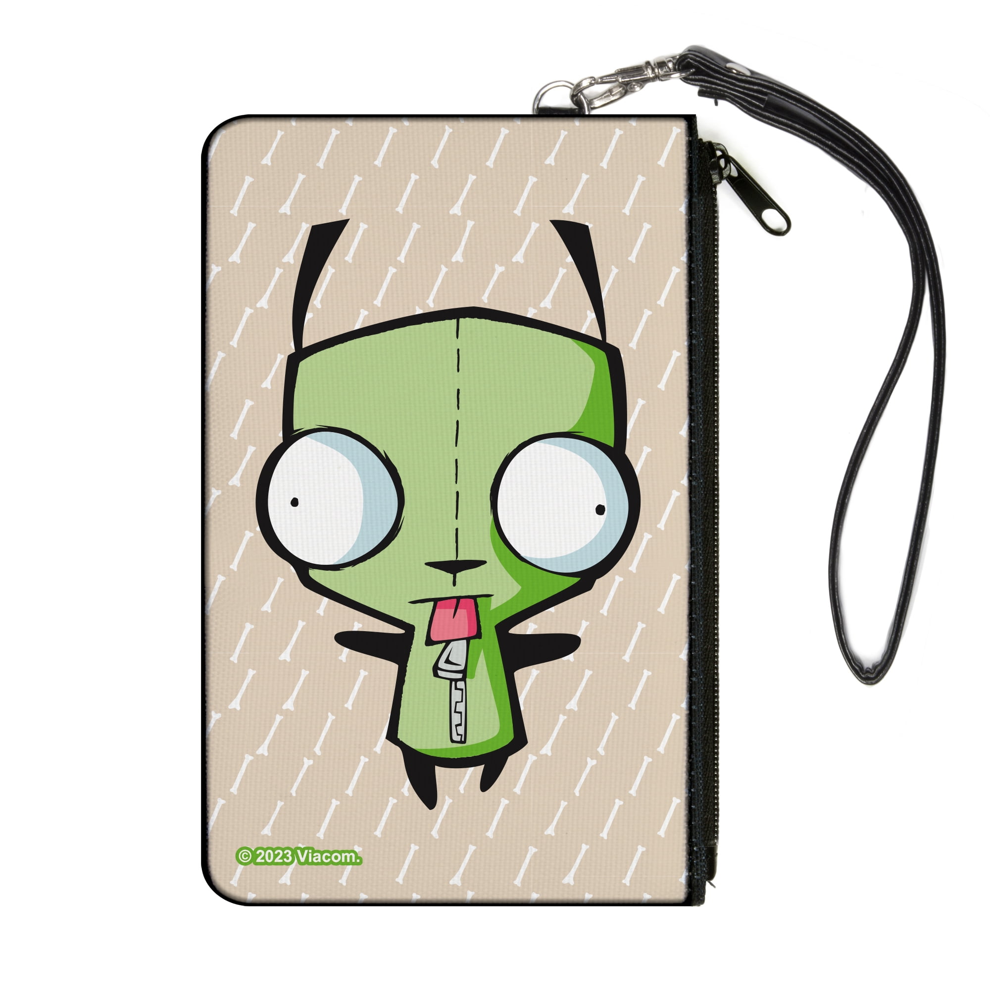 Nickelodeon Wallet, Zip Clutch, Invader Zim GIR Pose and Bone Tan White ...