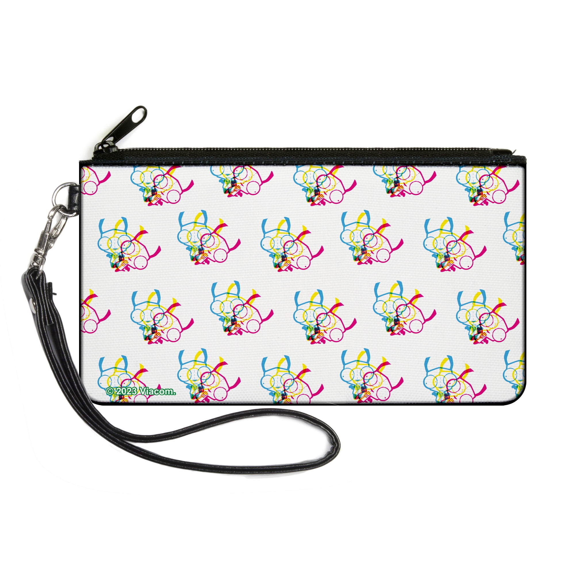 Nickelodeon Wallet, Zip Clutch, Invader Zim Triple GIR Pose Stack White ...