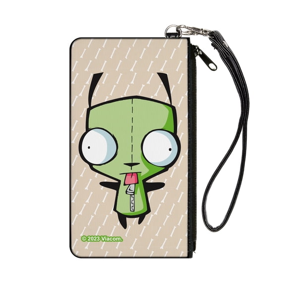 Nickelodeon Wallet, Zip Pouch, Invader Zim GIR Pose and Bone Tan White ...