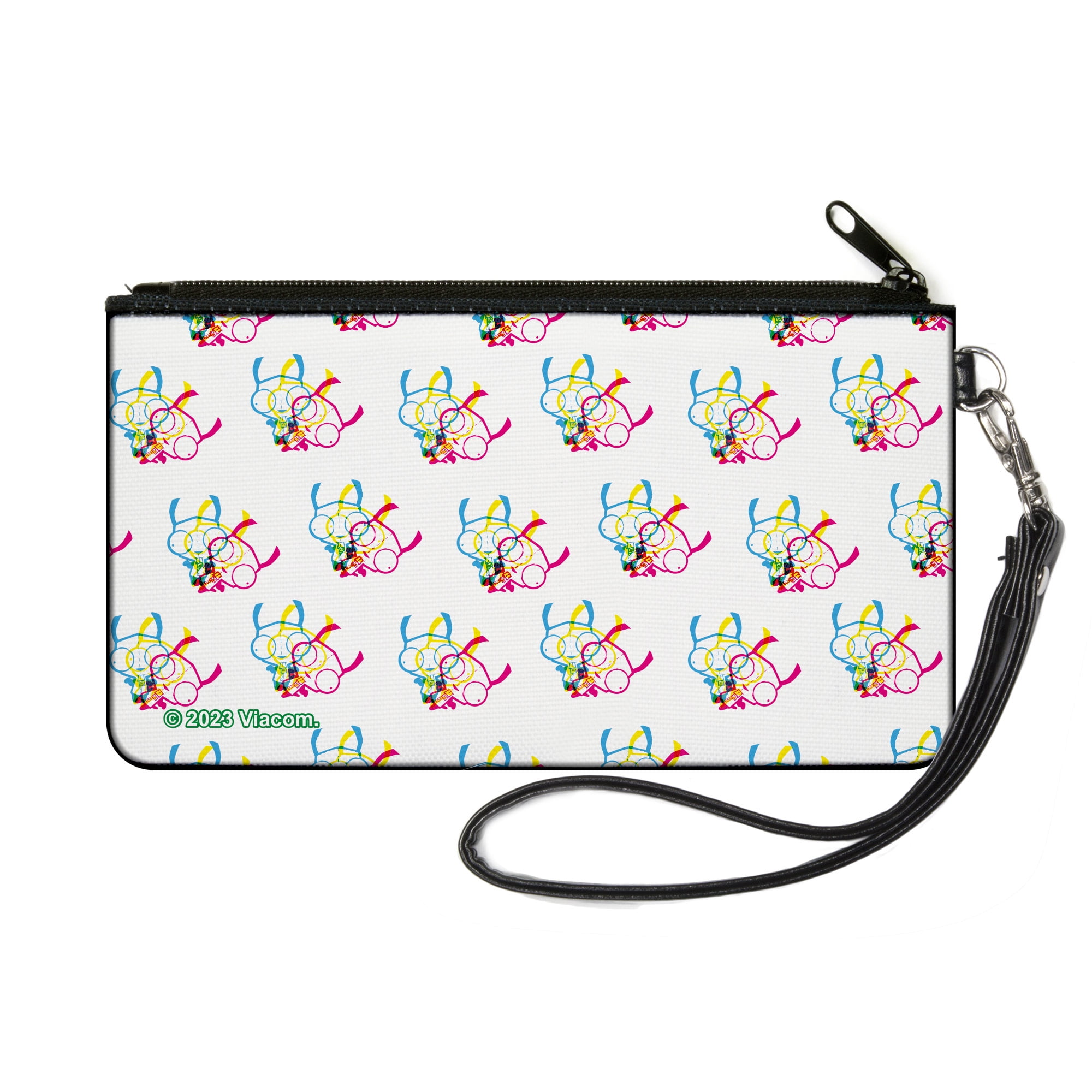 Nickelodeon Wallet, Zip Pouch, Invader Zim Triple GIR Pose Stack White ...