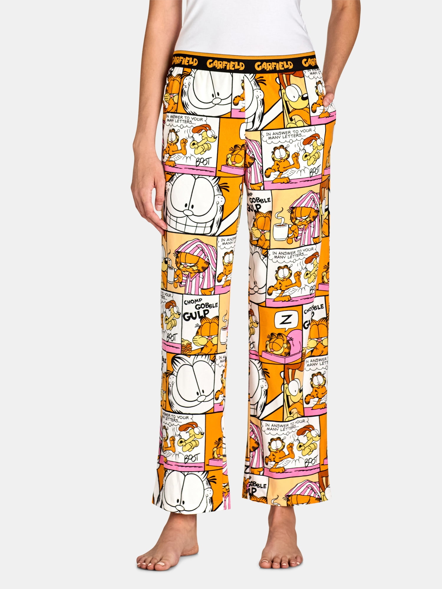 Brandclub - Garfield Women's Print Velour Sleep Pants, Sizes XS-3X