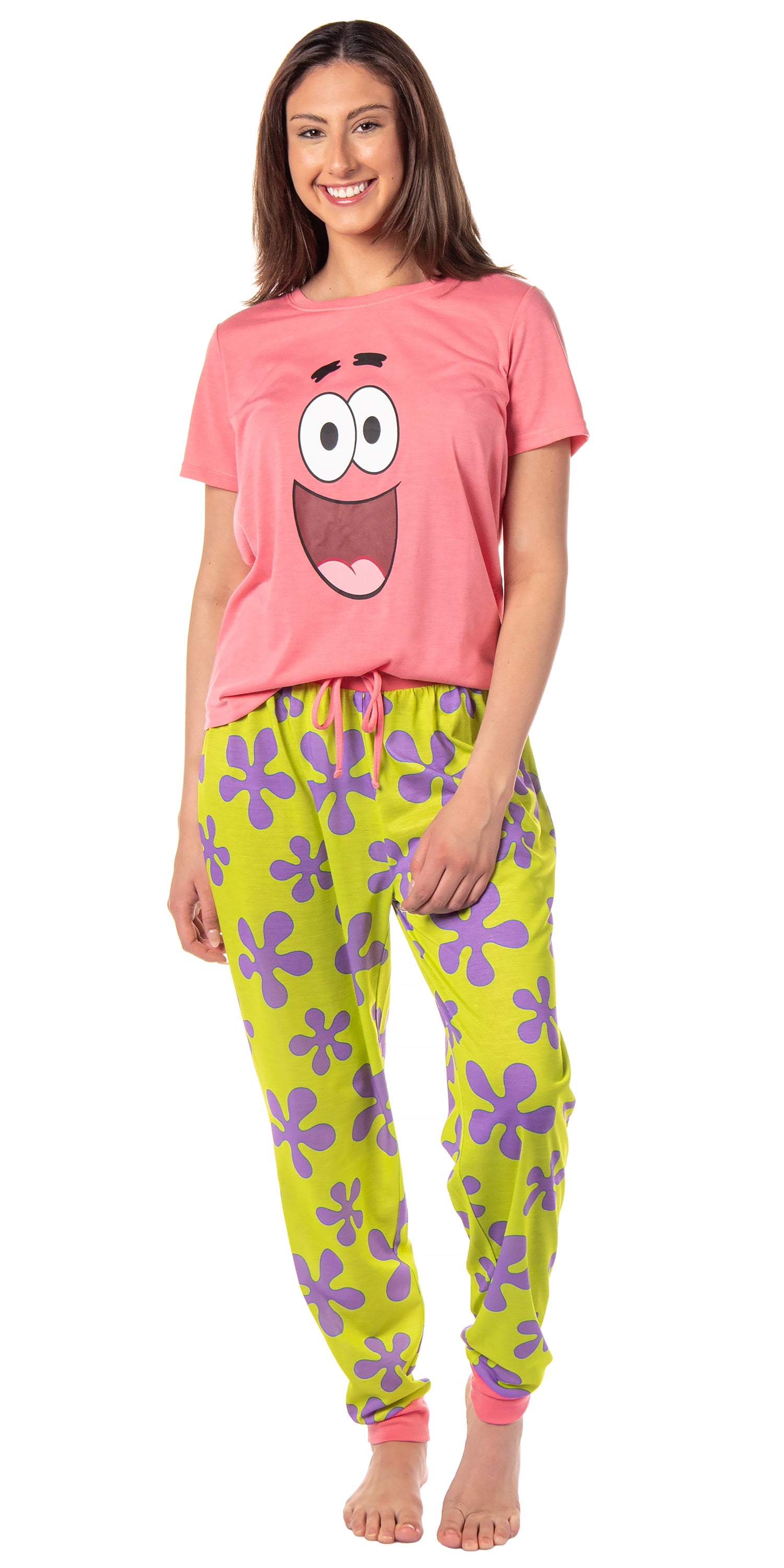 Nickelodeon Womens' SpongeBob SquarePants Patrick Star Sleep Pajama Set ...