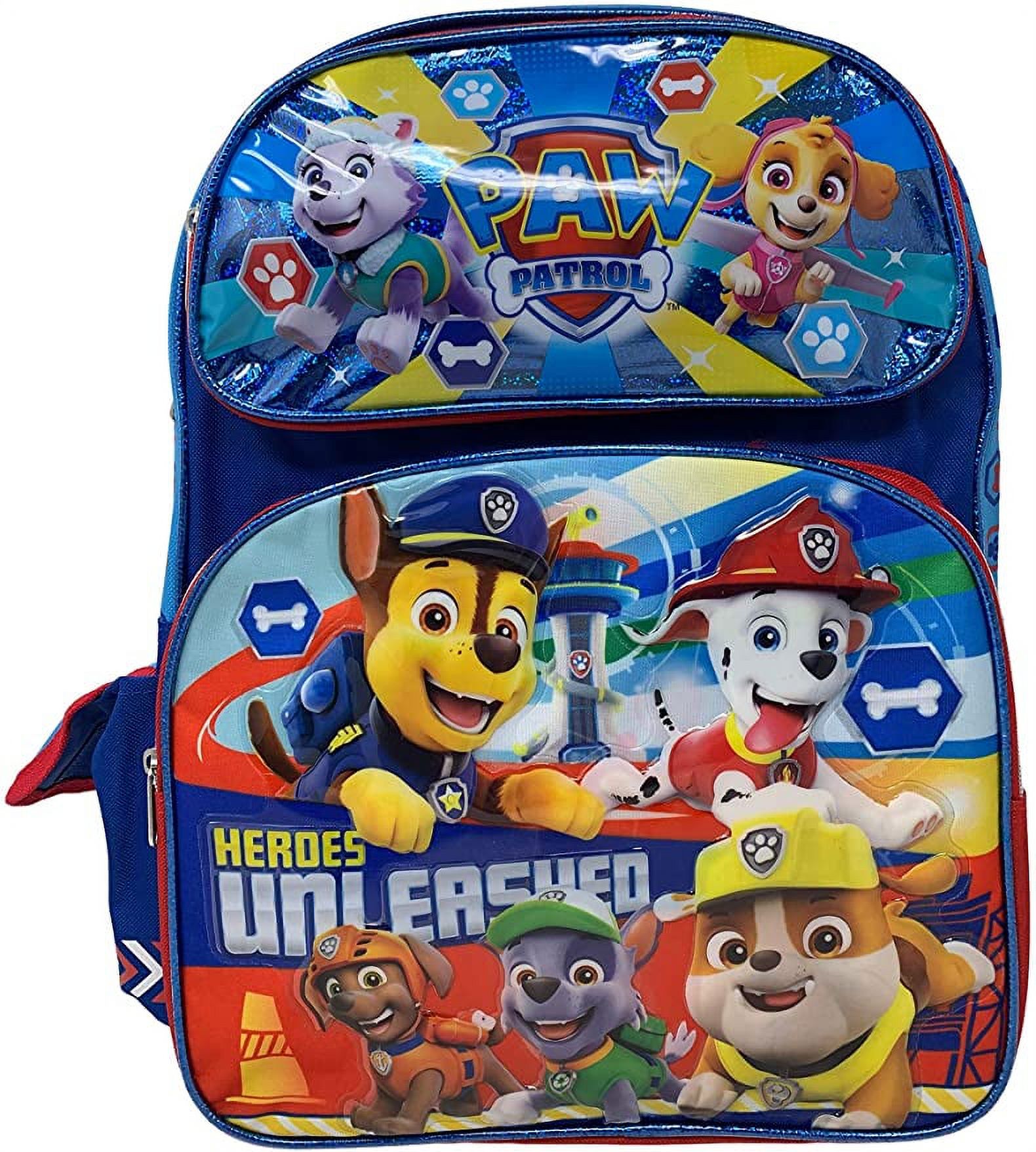 Nickelodeon Paw Patrol 16 Inch Boy's Backpack - Blue, Kids Bookbag ...