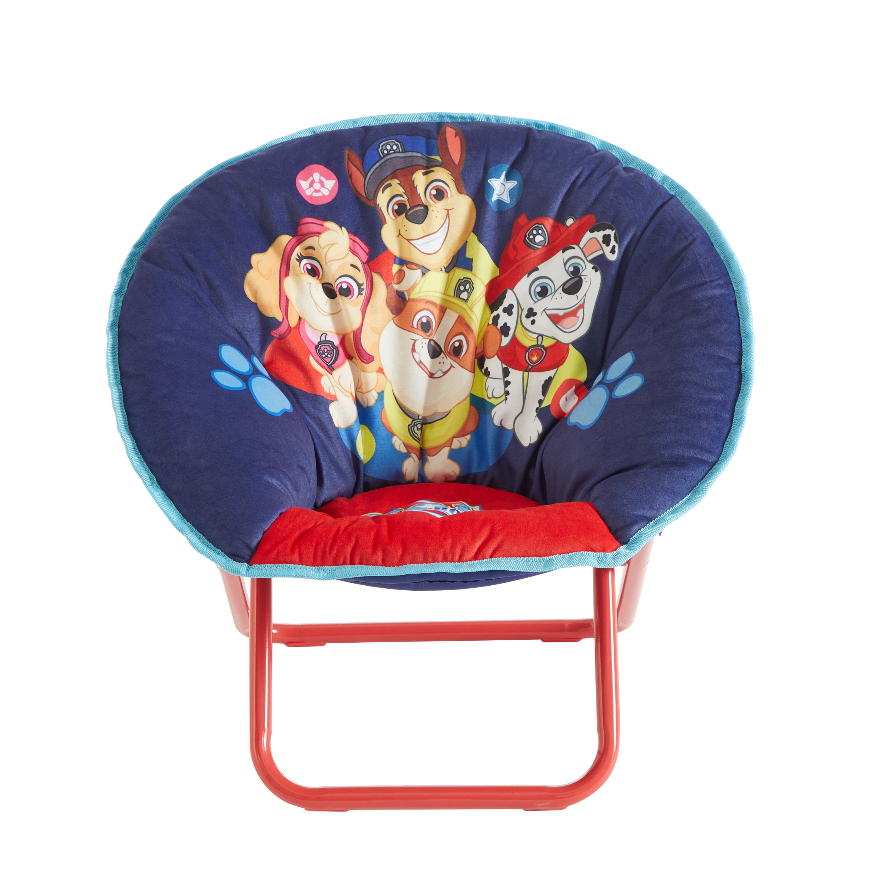 Nickelodeon's Paw Patrol 19" Toddler Mini Saucer Chair, Blue Polyester ...