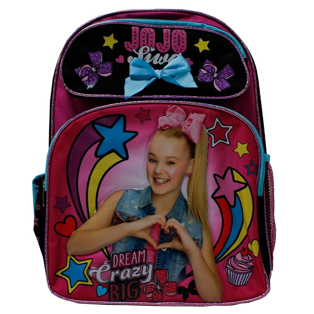 Nickelodian Jojo Siwa 16in backpack with bowtie "Dream Crazy Big ...