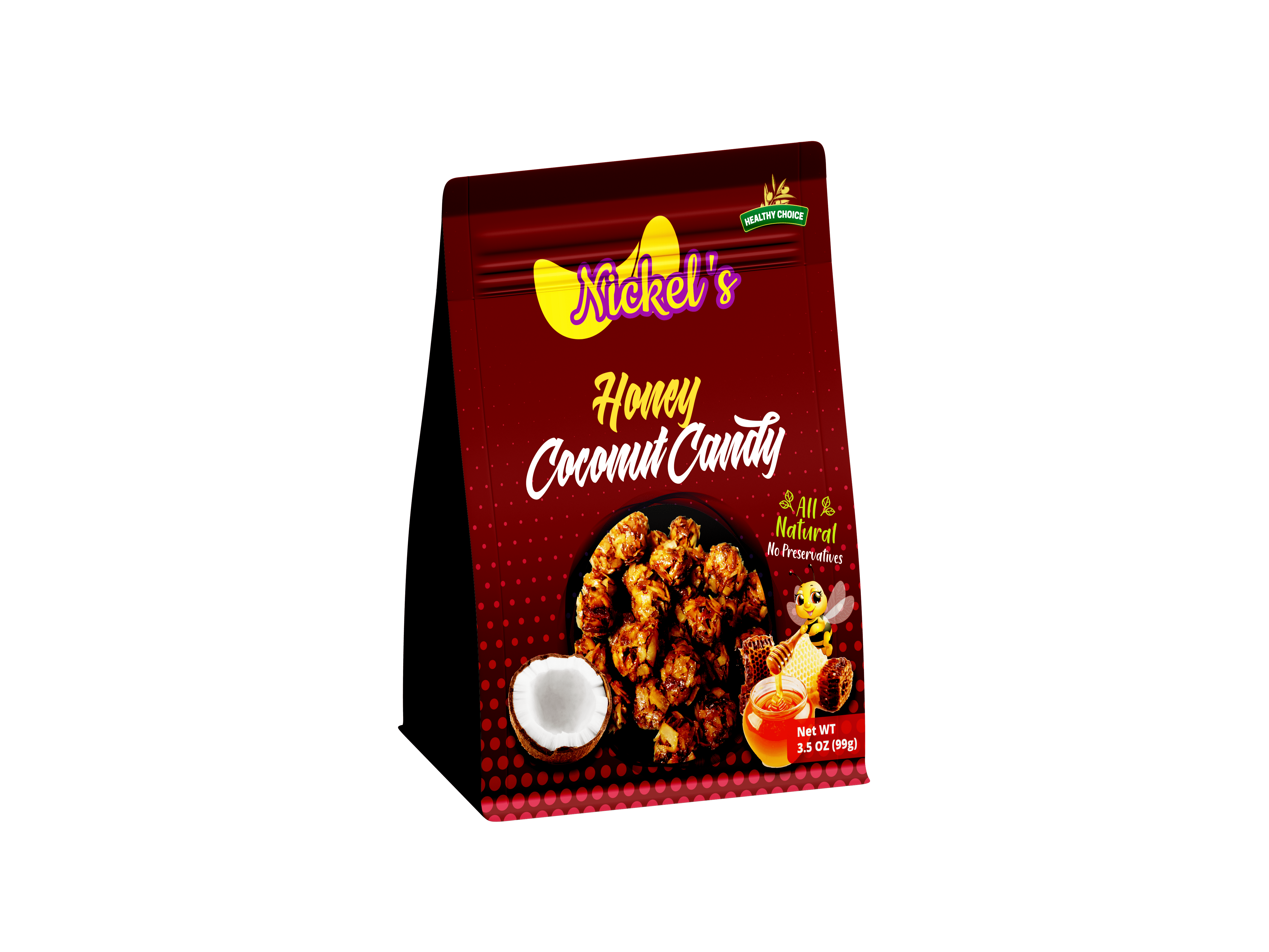 Nickels Food Honey Coconut Candy, 3.5 Oz - Walmart.com