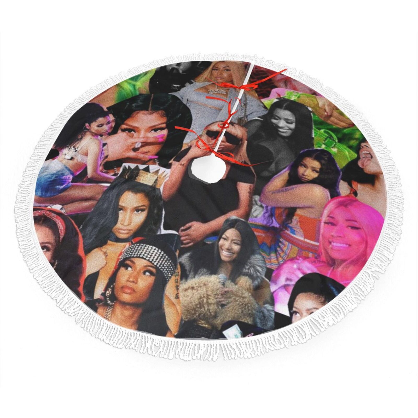 Nicki Minaj Christmas Tree Skirt, 30" Xmas Tree Skirts Mat, Winter ...