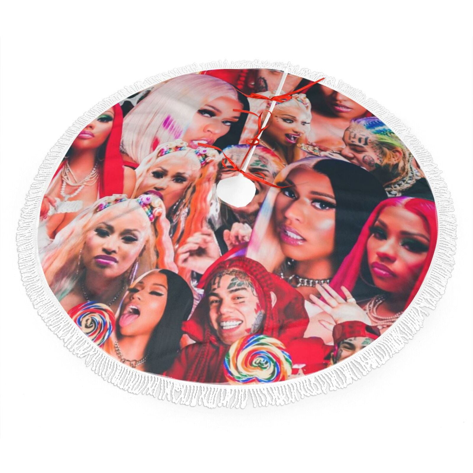Nicki Minaj Christmas Tree Skirt, 36" Xmas Tree Skirts Mat, Winter ...