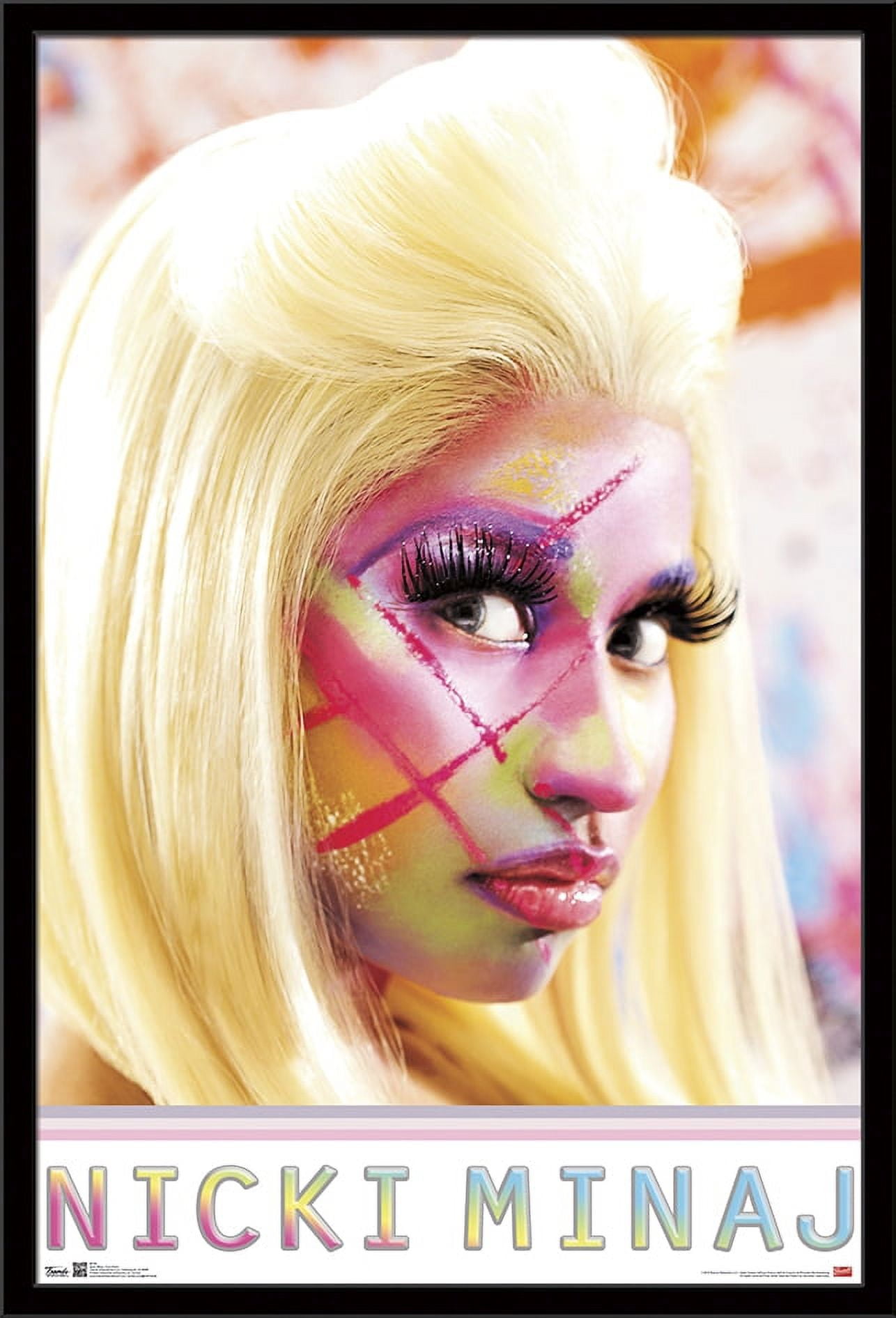 Nicki Minaj - Face Paint Wall Poster, 22.375" x 34", Framed - Walmart.com