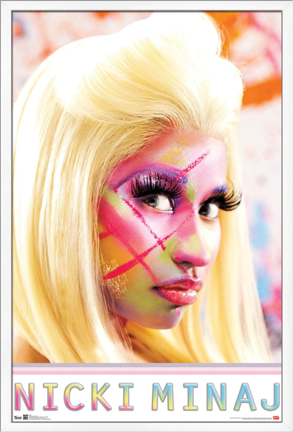 Nicki Minaj - Face Paint Wall Poster, 22.375" x 34", Framed - Walmart.com