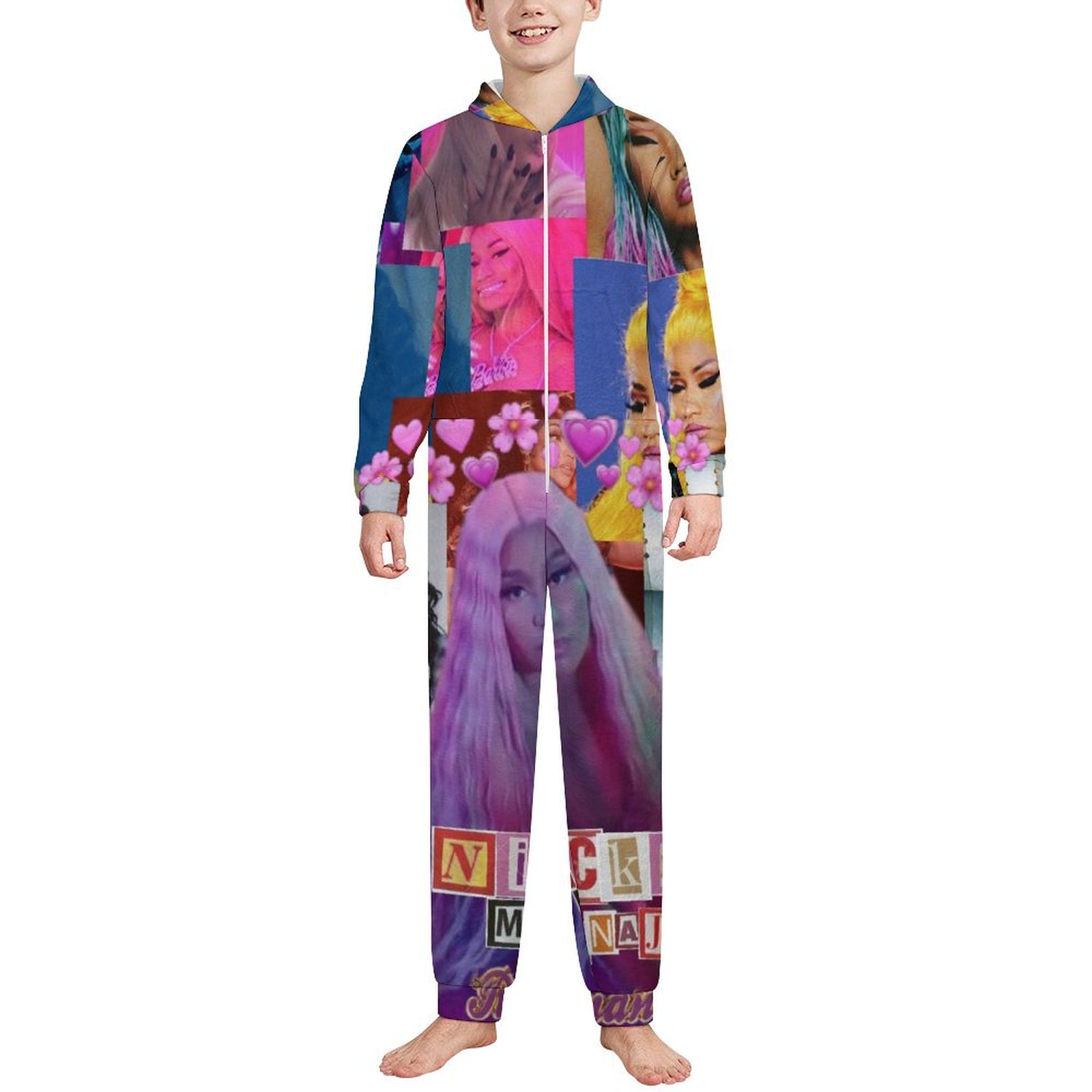 Nicki Minaj Kids Pajamas One Piece Hooded Union Suit Onesie PJs ...