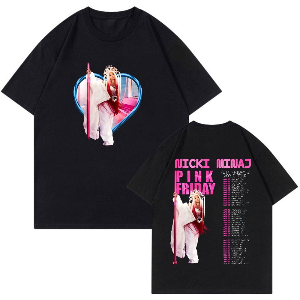 Nicki Minaj T-shirt Pink Friday 2 World Tour Merch Crewneck Short ...