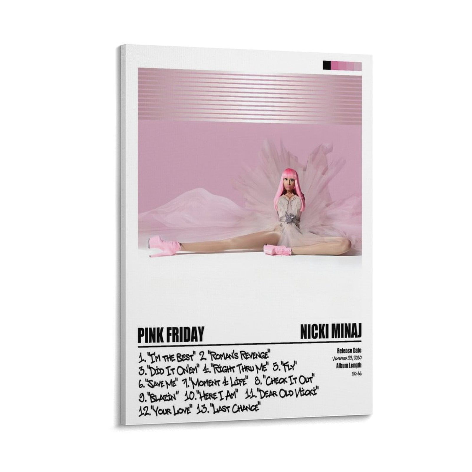 Nicki Poster Minaj Pink Friday (Complete Edition) Music Album Cover Posters (2) Canvas Wall Art ...