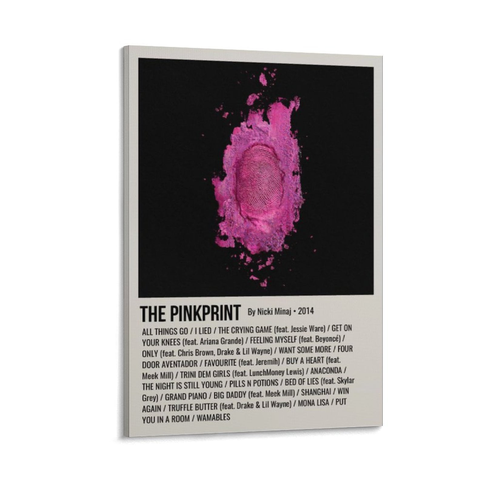 Nicki Poster Minaj The Pinkprint Music Album Cover Posters (2) Canvas ...