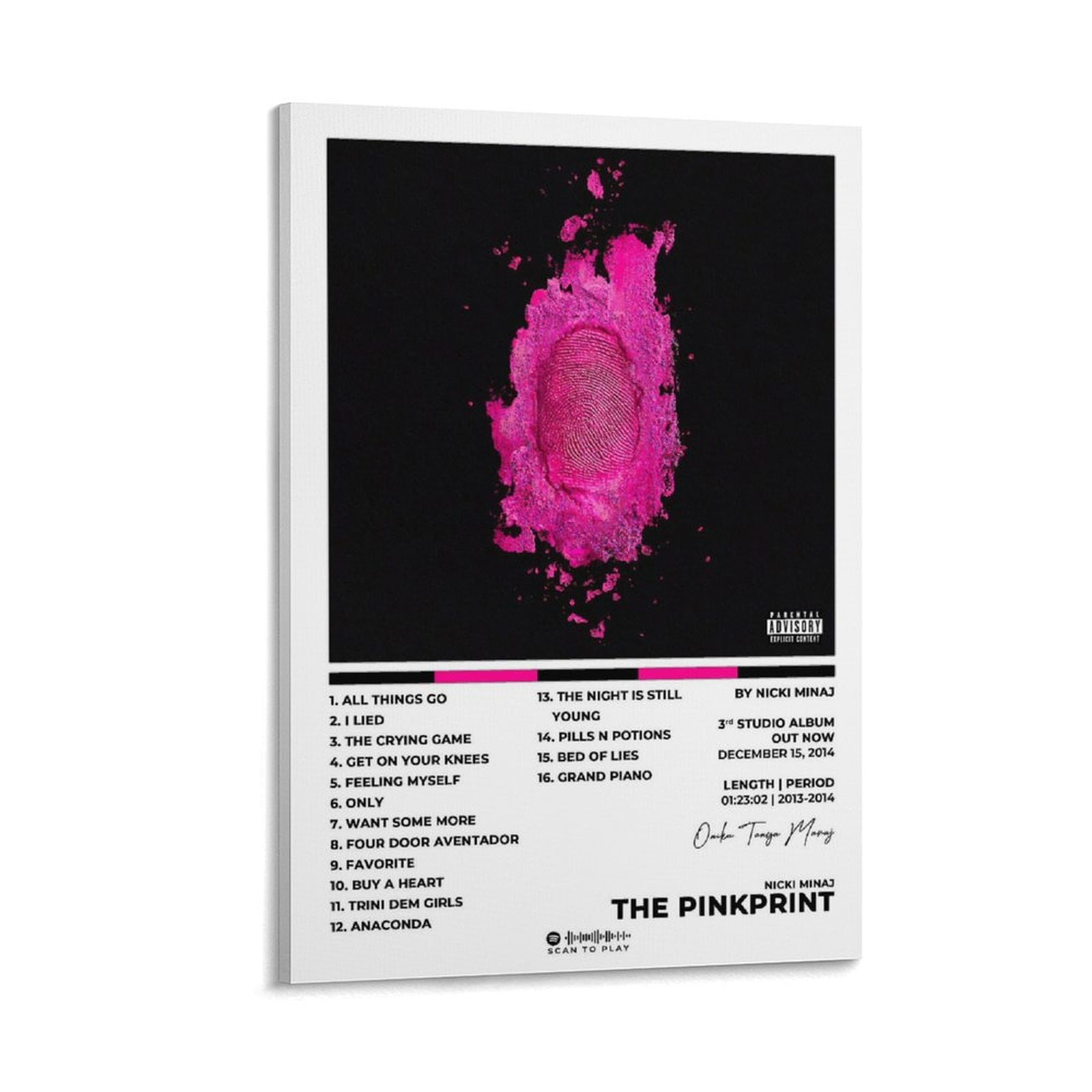Nicki Poster Minaj The Pinkprint Music Album Cover Posters (3) Posters ...