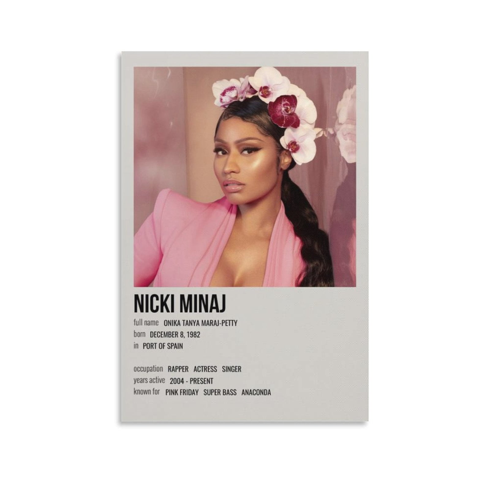 Nicki Poster Minaj Rap Hip Hop Singer Music Posters (3) Canvas Art ...