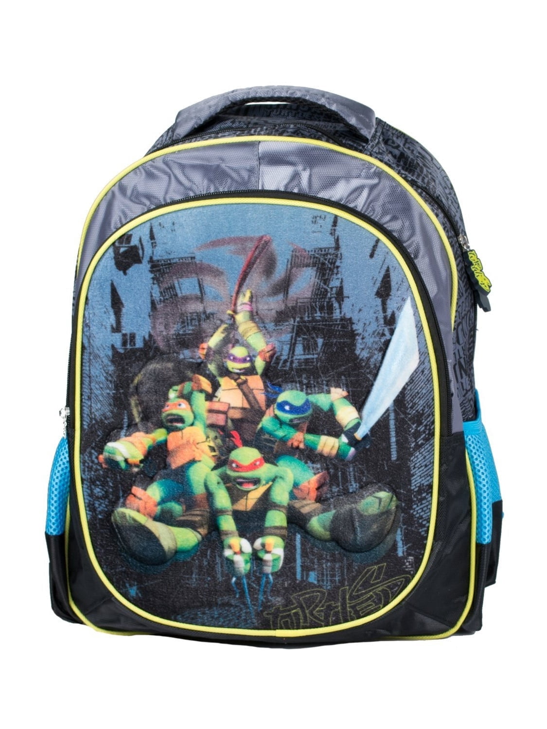 Nickleodeon TMNT Ninja Turtle Deluxe 3D Plush Velvet Large 16 Backpack ...