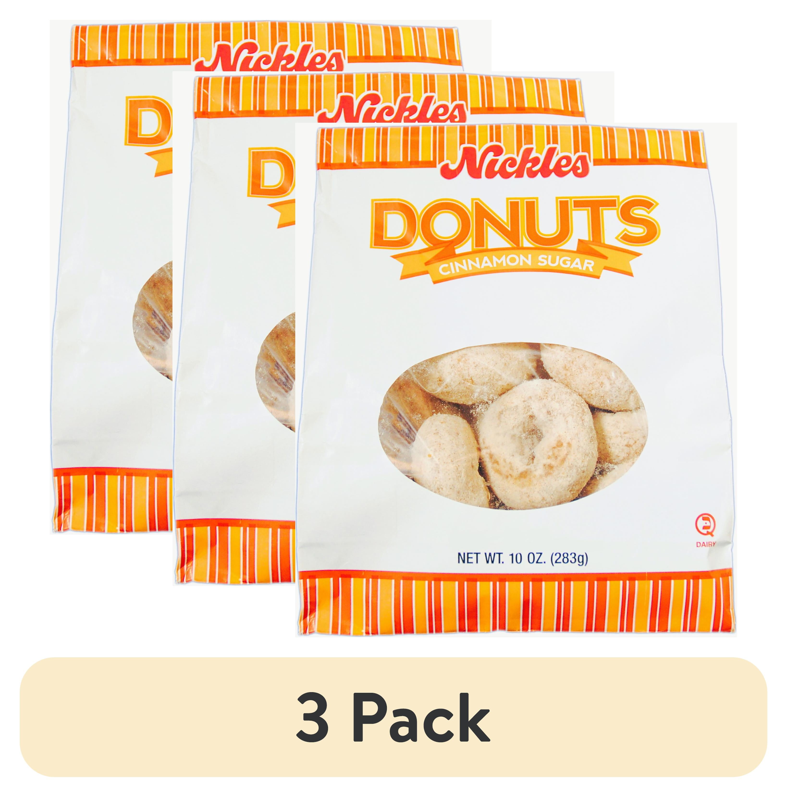 (3 pack) Nickles Bakery Mini Cinnamon Sugar Bagged Donuts, 10-ounce ...