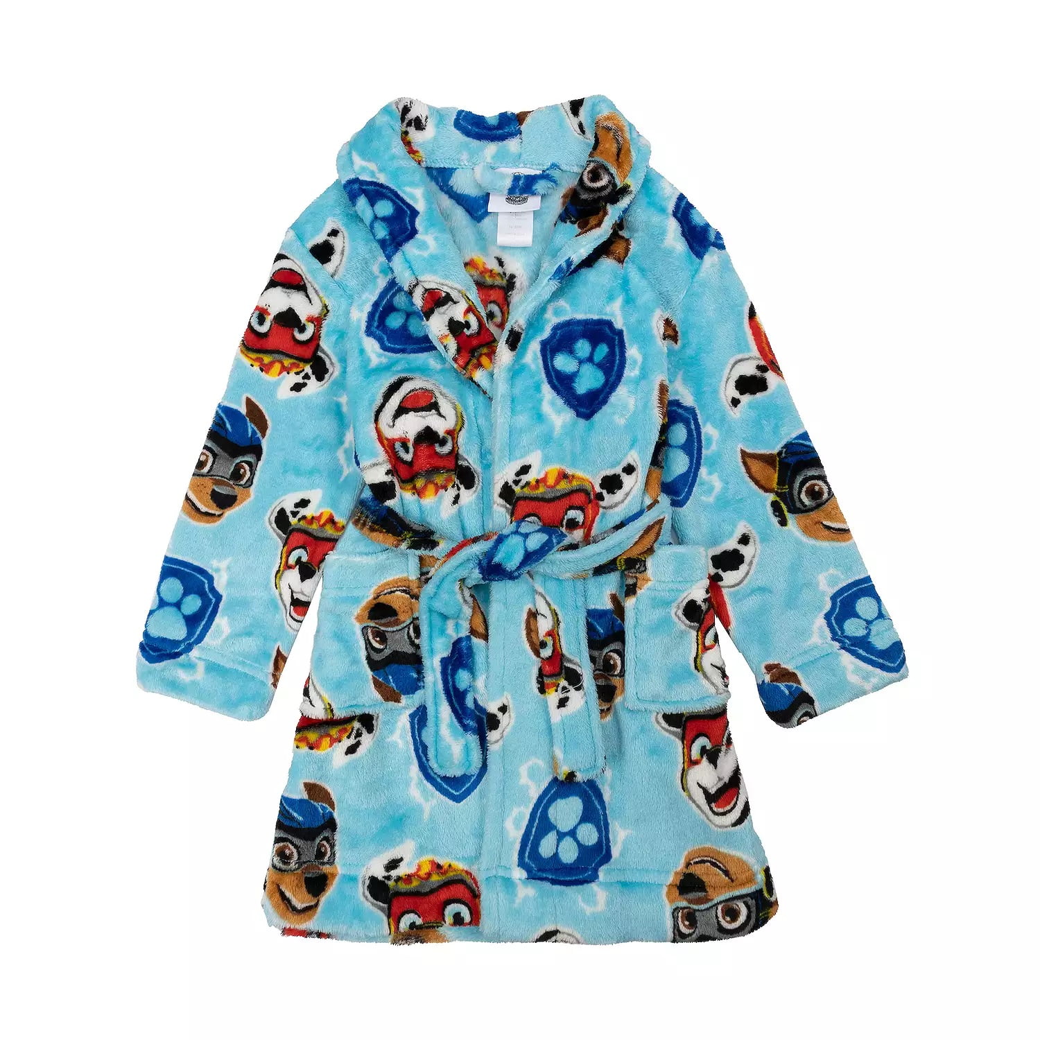 Nickolodeon Paw Patrol Boys or Girls Toddler Fuzzy Belted Bath Robe Sz ...